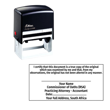 Commissioner of Oaths Stamps South Africa - Professional Legal | Stamps ...